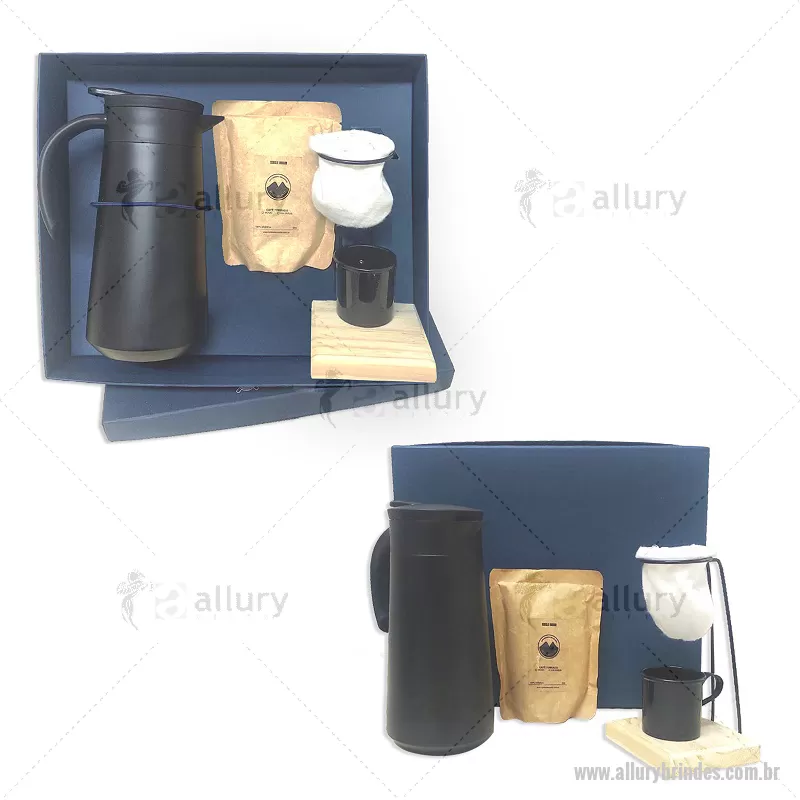 Kit Café 3 Peças Personalizado para Brinde - ALLKIT032 - Kit café